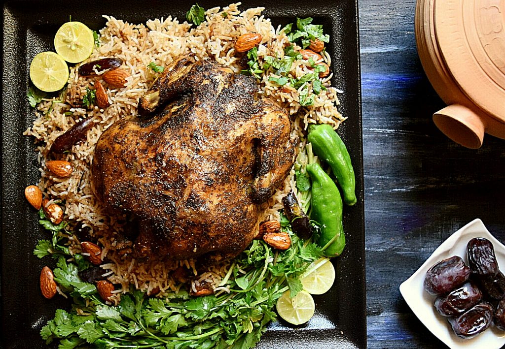 Balochi Chicken Sajji with Rice